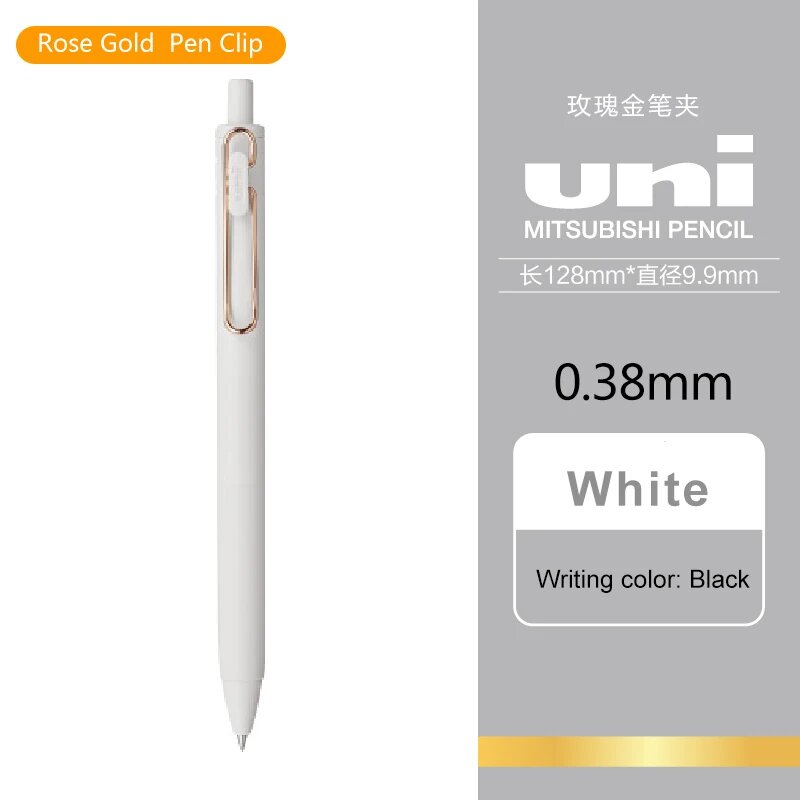 Белая гелевая ручка UNI-ball One 0.38mm