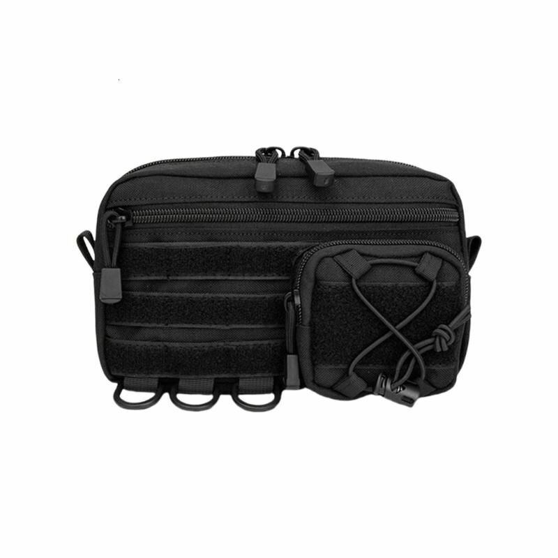 Поясная сумка с молнией и креплением MOLLE, Черный цвет