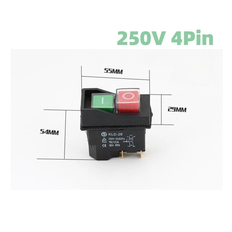 Переключатель 250V 4Pin, Цвет: 4Pin Plus