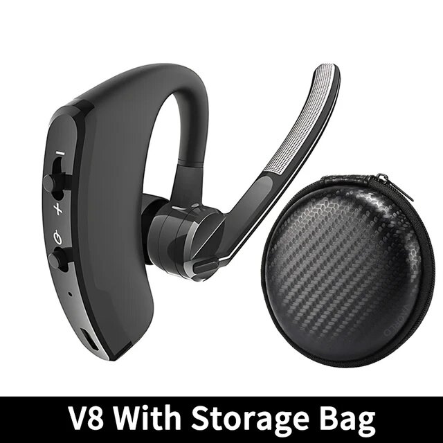 Беспроводные деловые наушники V9 с HD-микрофоном и функцией шумоподавления во время звонков, подходят для водителей, автомобилей и занятий спортом. Bluetooth-наушники с вращающимися на 270° амбушюрами.
