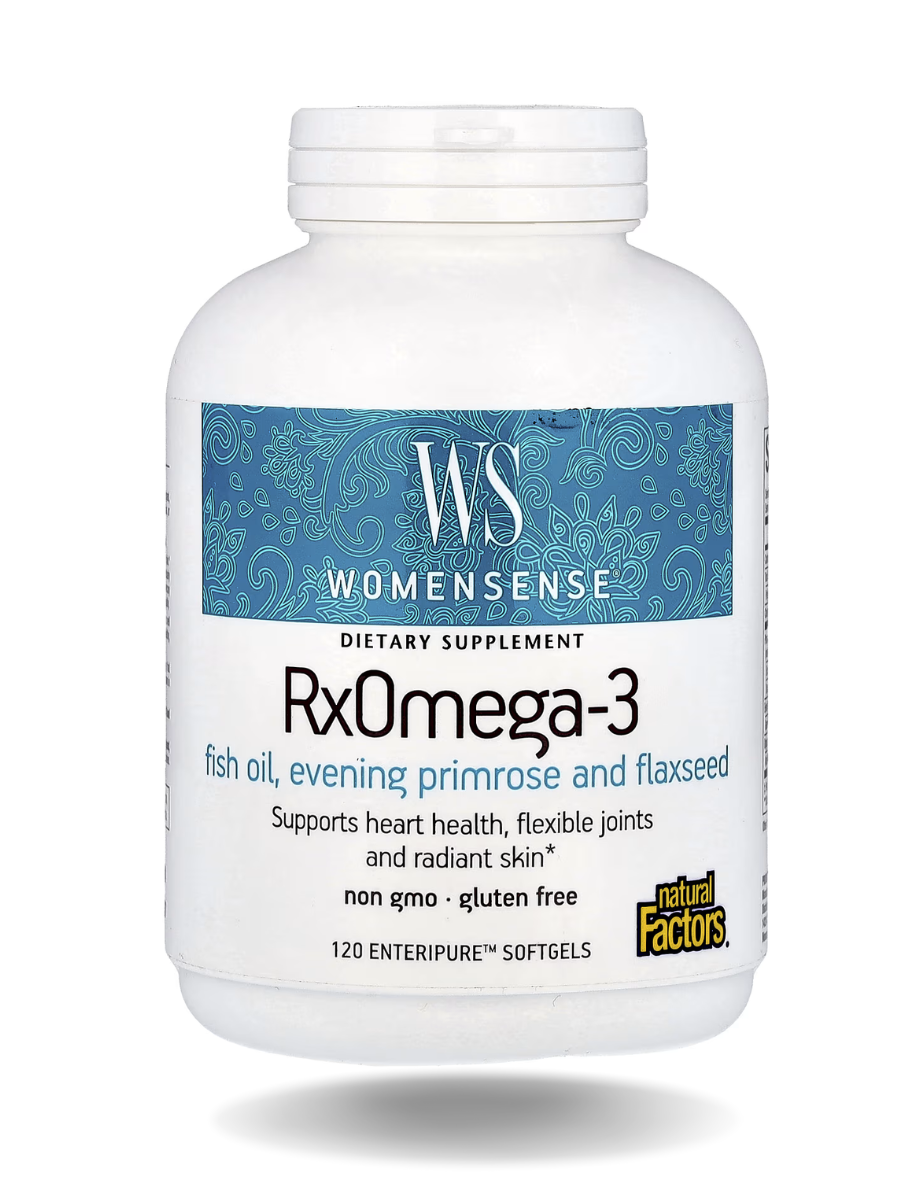 Natural Factors, WomenSense, RxOmega-3, 120 мягких таблеток