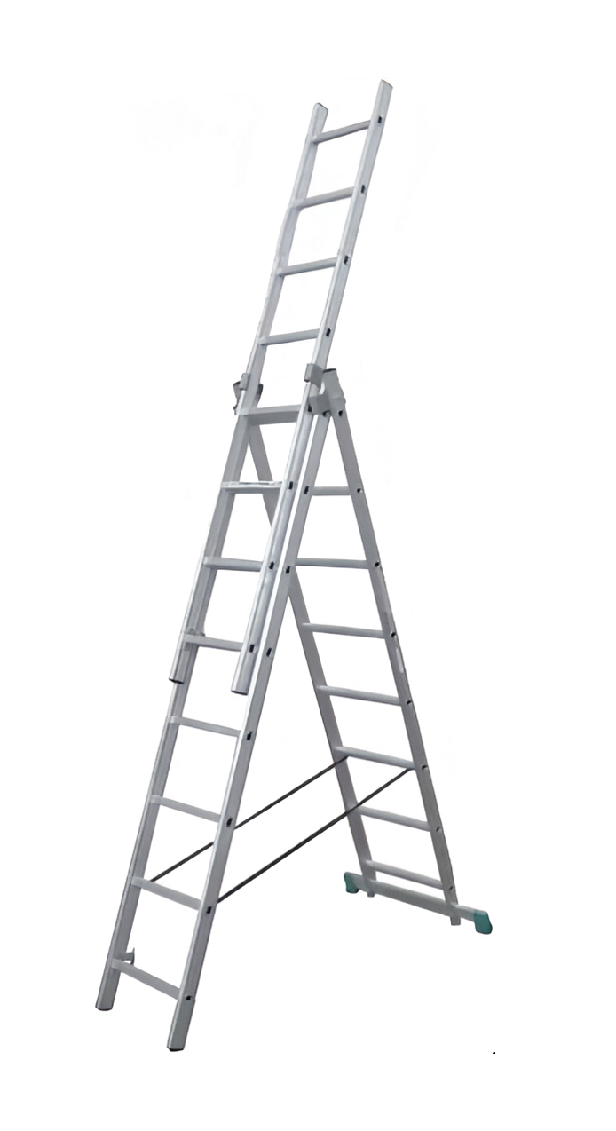Лестница алюминиевая трехсекционная 474 см STARTUL Pro (ST9944-08)