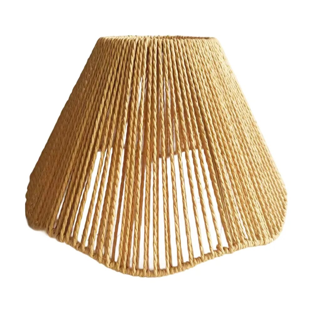 Плетеный абажур из веревки для кухни, фермы, чайной, светло-коричневый, бумажный, винтажный стиль