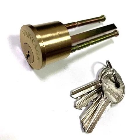 Цилиндровый механизм (личинка) из латуни для электромеханических накладных замков VE001, Vantage