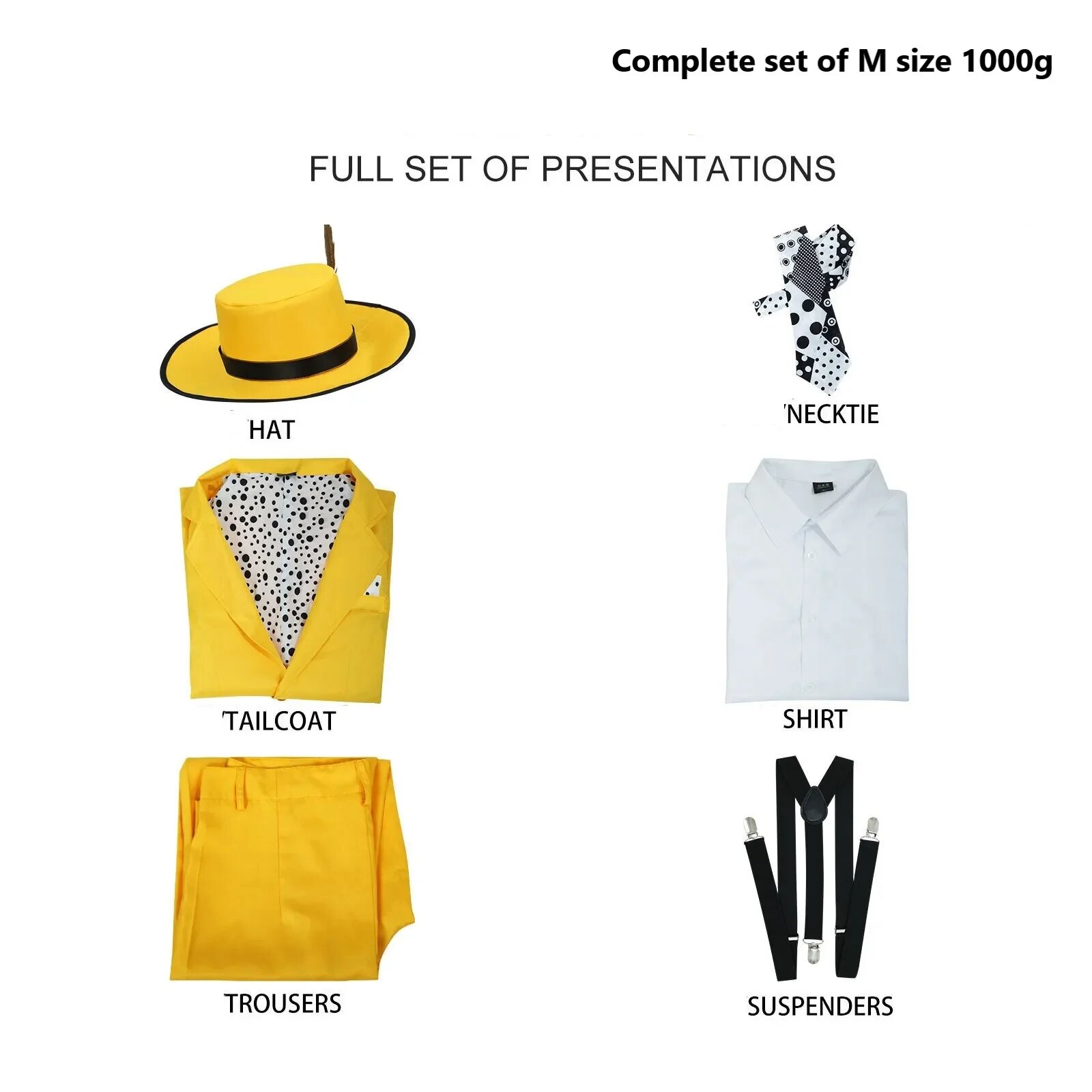 Костюм Джим Керри для взрослых и детей Желтый, S, only costume