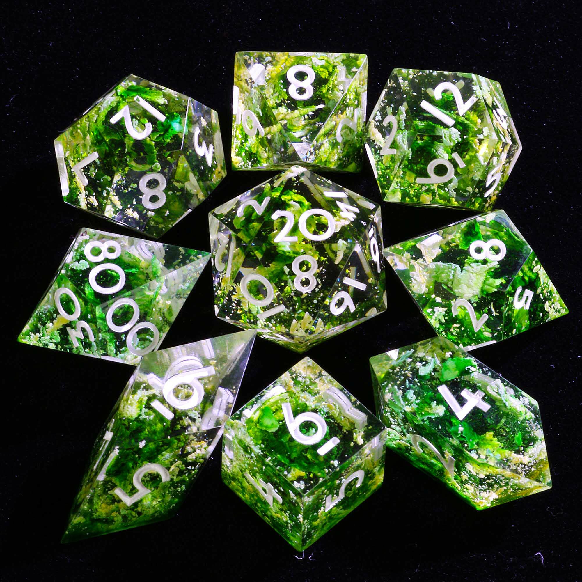 Кости DD, набор: Зелёный Шёпот Dice Set Dungeons & Dragons RPG