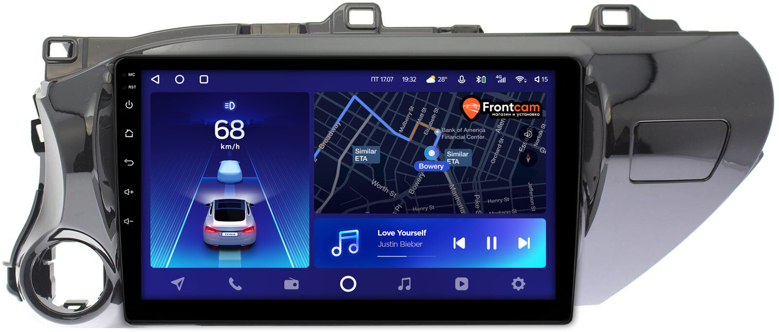 Штатная магнитола Toyota Hilux 8 2015-2024 (руль слева) Teyes CC2 PLUS 4/64 10" RM-1071 Android 10 (4G-SIM, DSP, QLed) (авто без магнитолы)