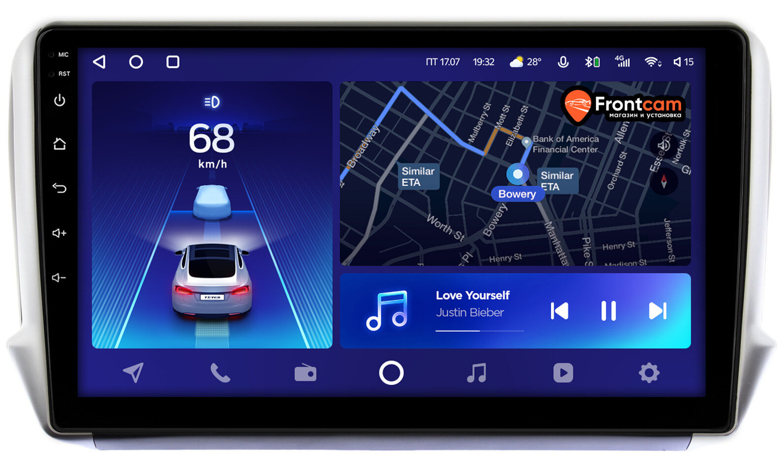 Штатная магнитола Teyes CC2 PLUS 4/32 10" RM-10-732 Peugeot 208, 2008 2013-2019 Android 10 (4G-SIM, DSP, QLed)