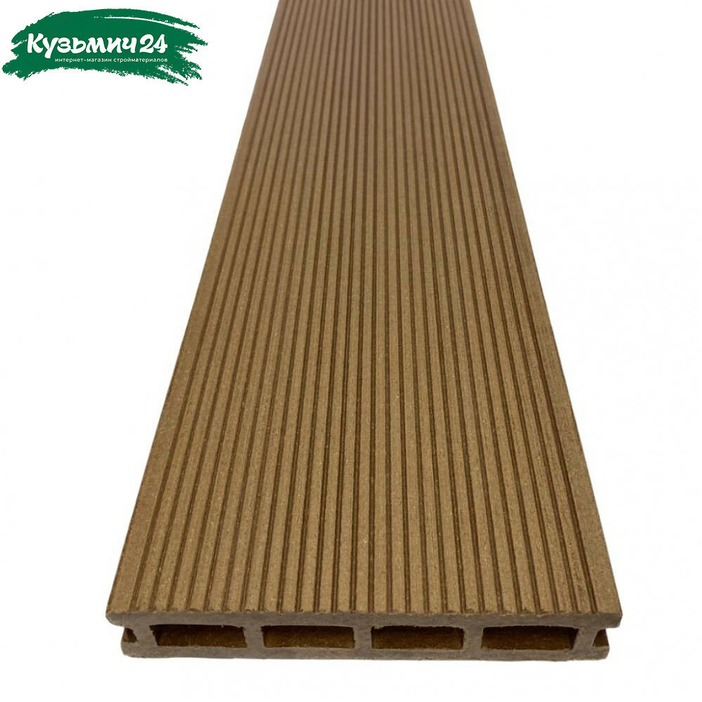 Террасная доска MasterDeck ДПК, 28х140х6000 мм, поверхность Вельвет, Тик