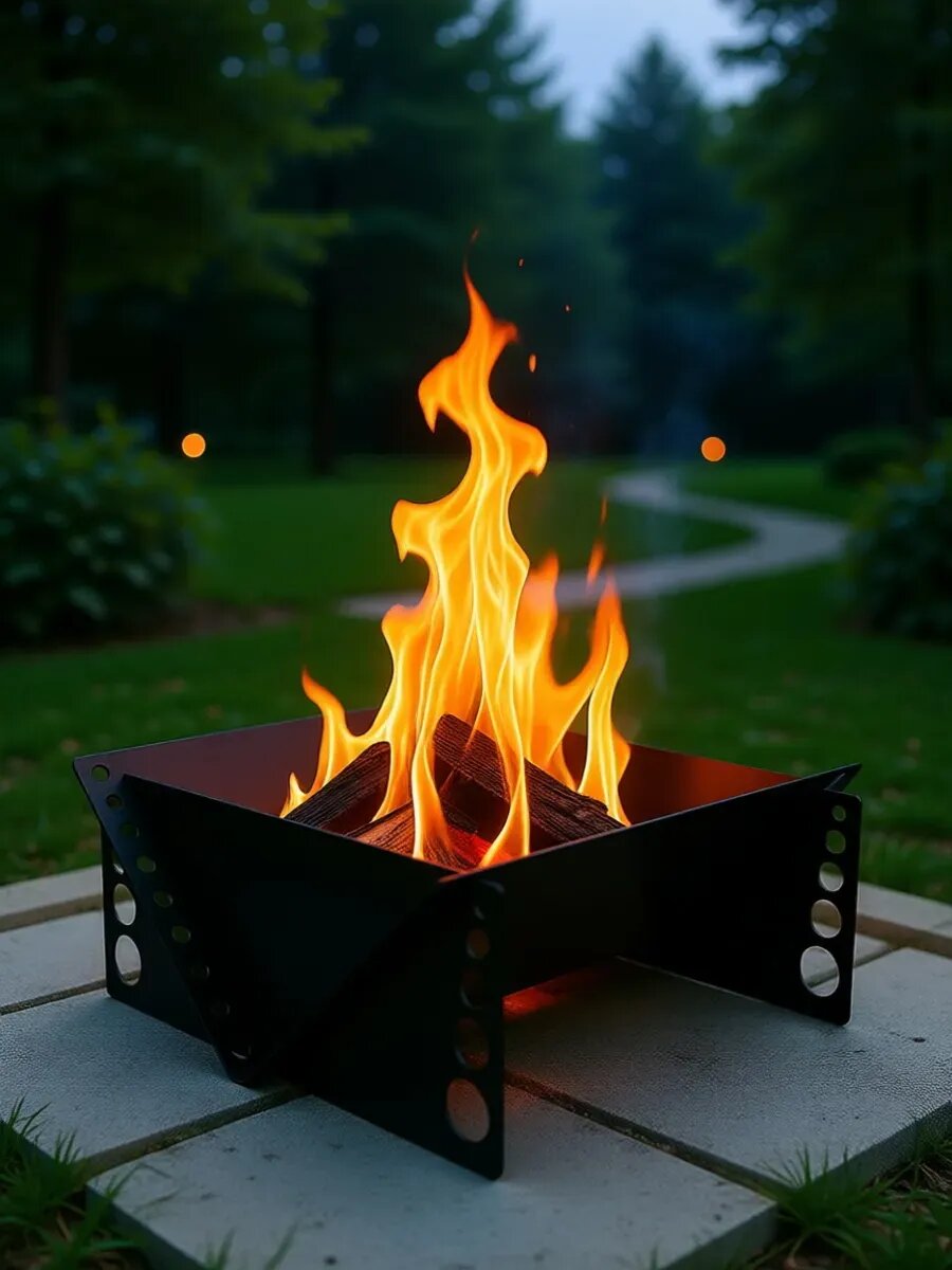 Простая разборная костровая чаша 2мм