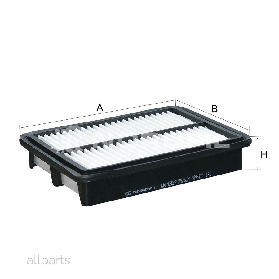 NORDFIL AN1332 Фильтр воздушный CHERY Tiggo 4 17- Tiggo 8 19- Tiggo 8 Pro 21- JETOUR Dashing (1.5) / X70 / X70 C
