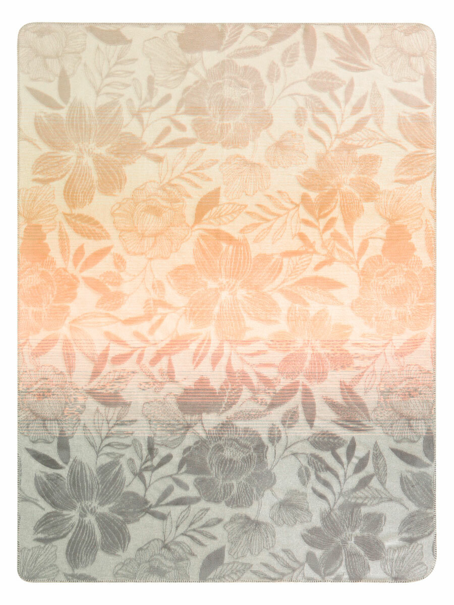 Плед Biederlack "White Sandsation Posy", хлопок, акрил, полиэстер, 150 см x 200 см