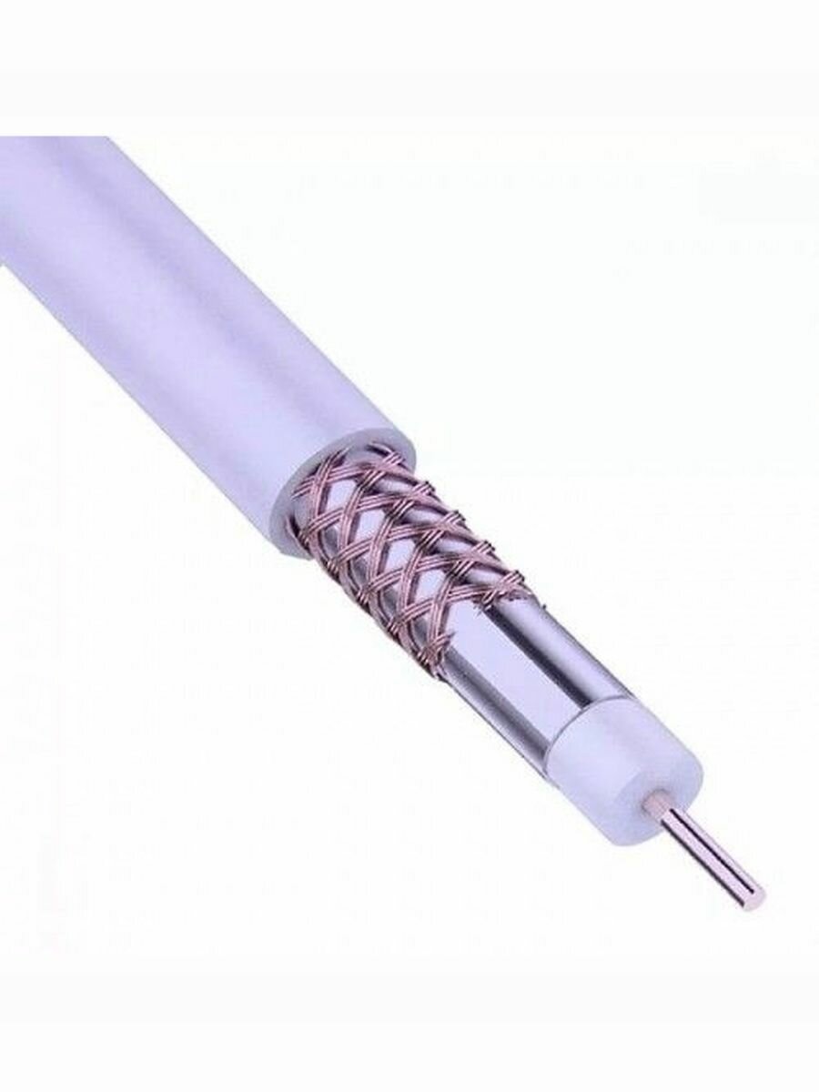 Кабель коаксиальный RG-6U 75 Ом, CCS, экран 48%, 100 м, Eletec (03-950)