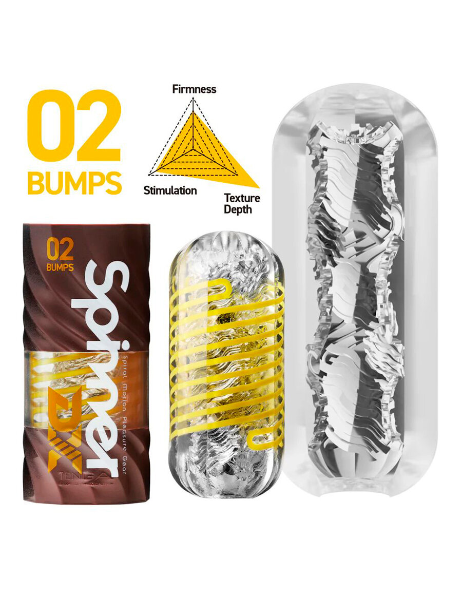 Многоразовый мастурбатор Тенга Спиннер с эффектом вращения Tenga Spinner DX 02 Bumps