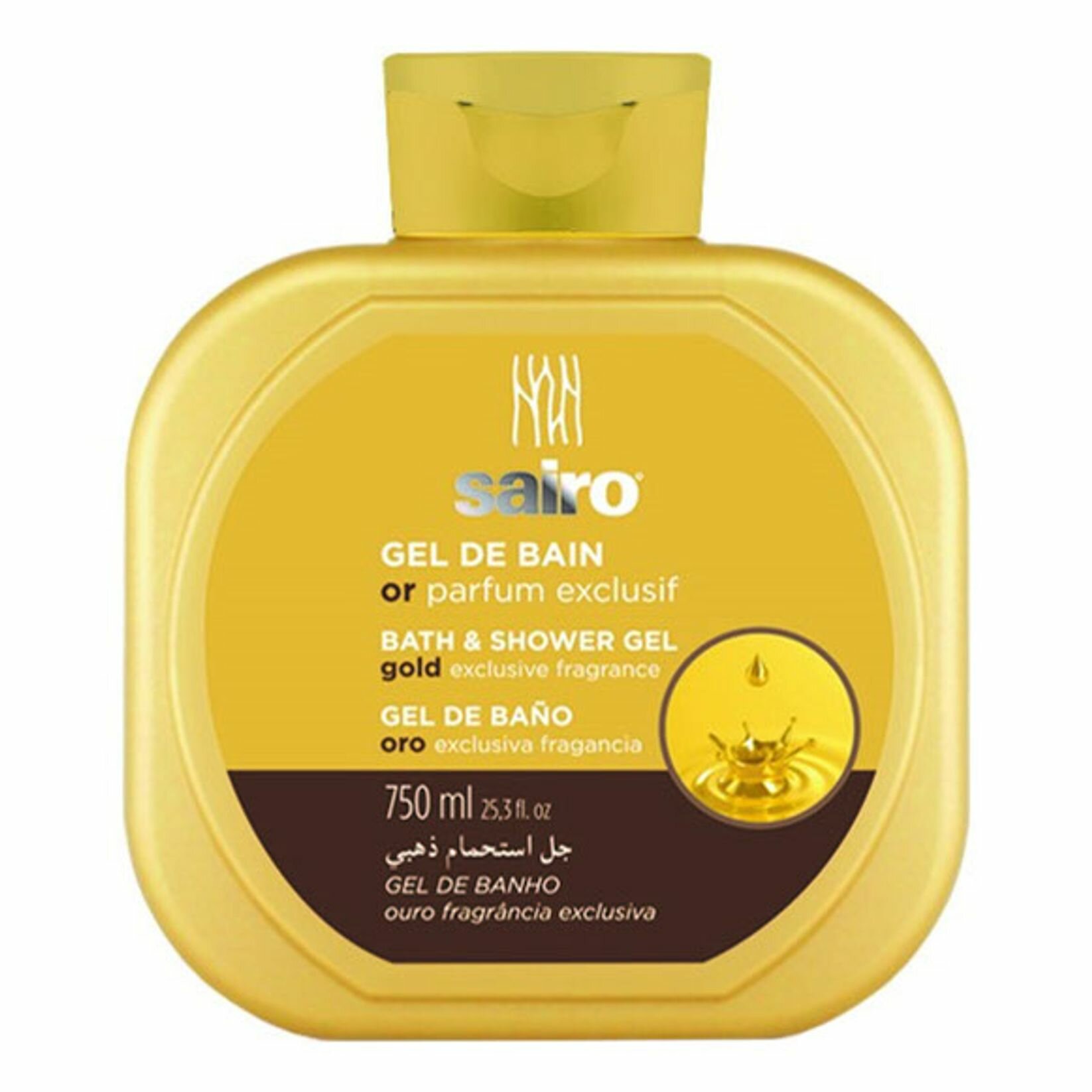 Гель-пена для душа Sairo Gold Bath Gel 750 мл