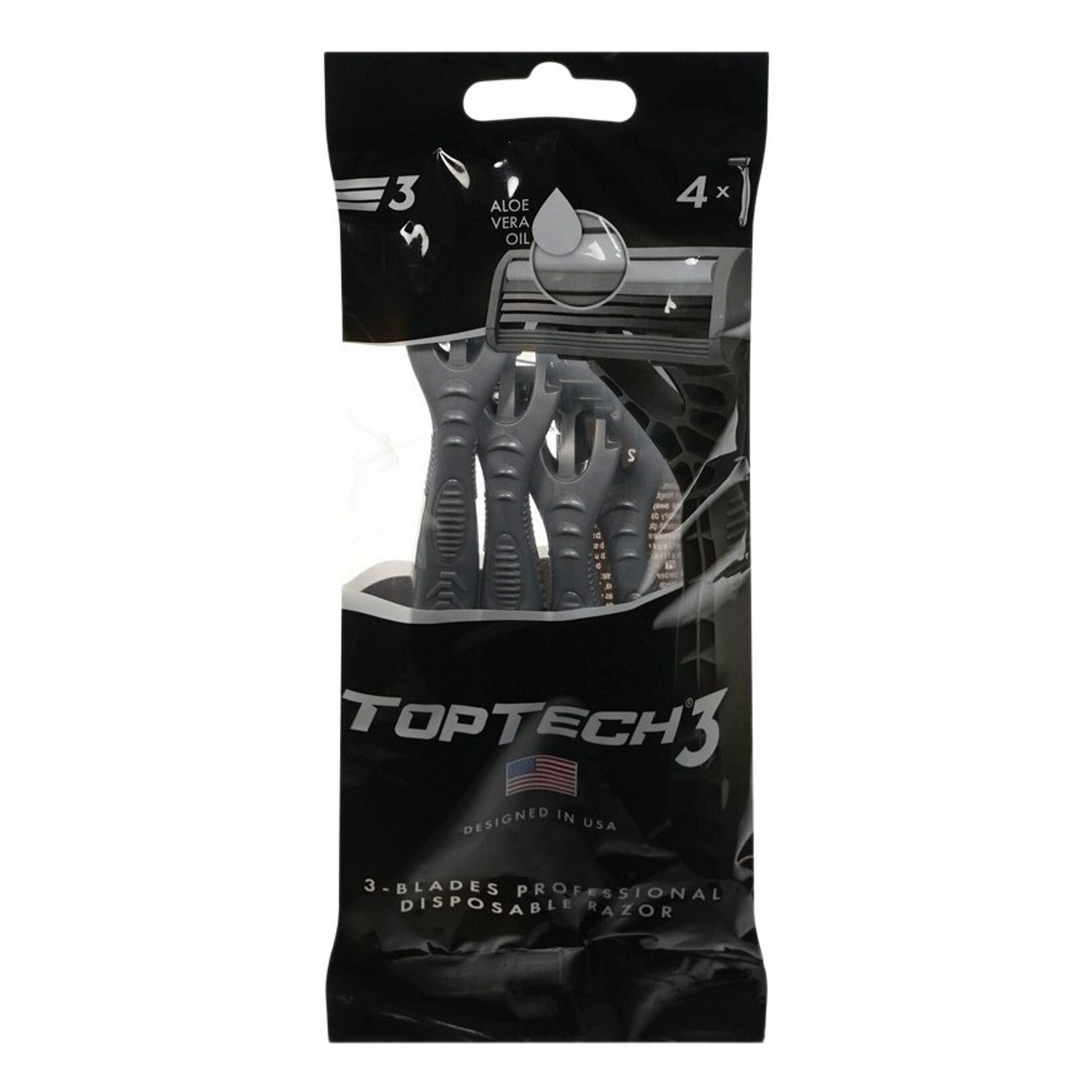 Бритвенные станки Toptech 3 одноразовые с тройным лезвием 4