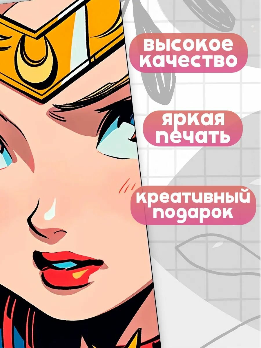 Постер на стену аниме Сейлор Мун , плакат 1шт, А2 размер. — фото 1