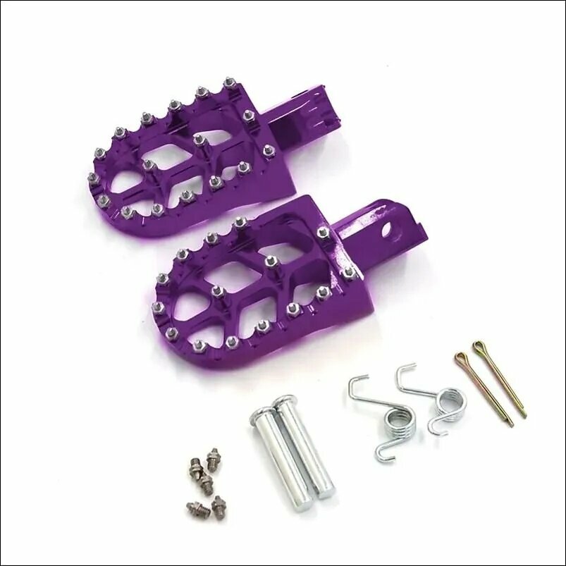 Подножки водителя (пеги) алюминиевые на питбайк кросс эндуро KAYO CRF TTR125 BSE APOLLO MX Ataki BSE