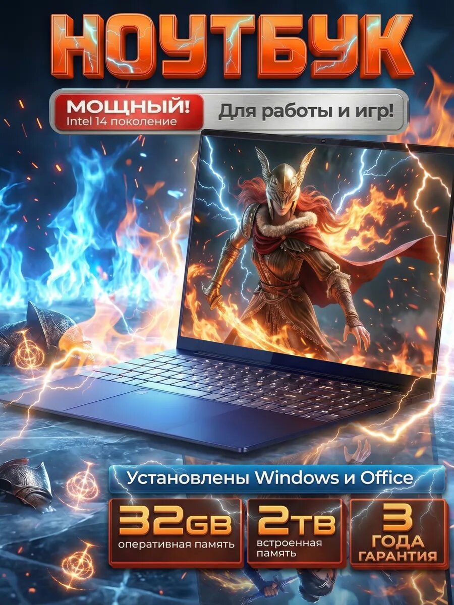 Ноутбук HiGH TECH R614 Intel H-Series RAM 32GB / SSD 2048GB