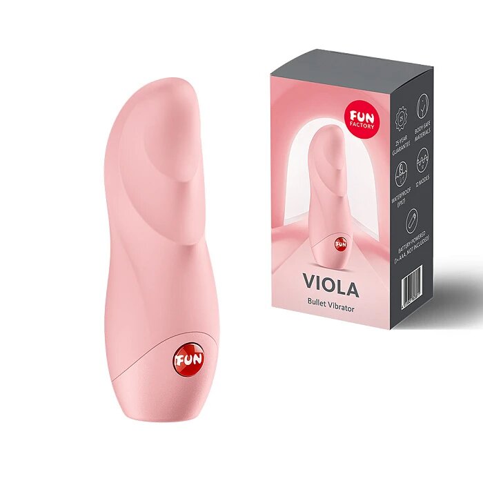 Мини-вибратор компактный Fun Factory«Viola» силиконовый розовый, Китай