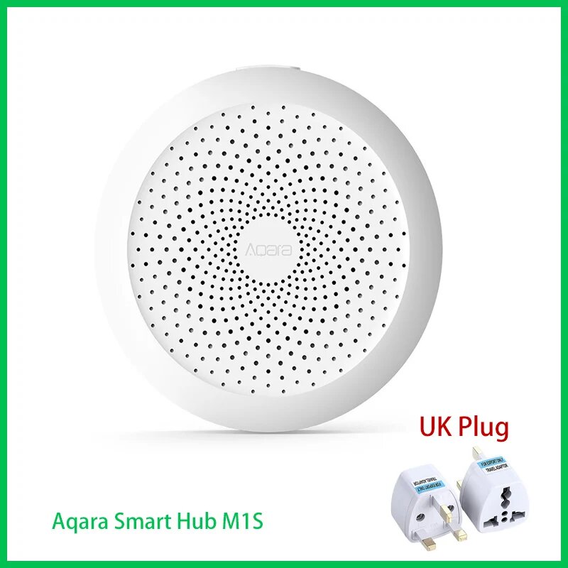 Новейший шлюз Aqara Smart Hub M1S Gateway Wireless Zigbee 3.0 Wifi RGB LED ночной свет Smart Home Bridge для приложения Xiaomi Mijia Homekit - Британический разъем