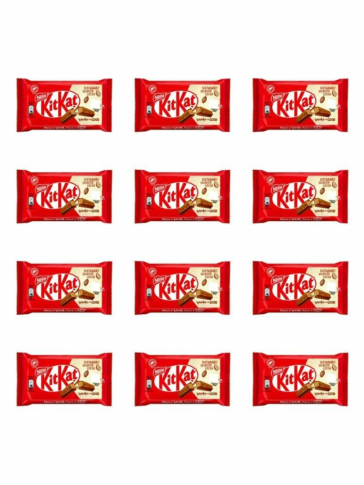 KitKat Шоколад молочный с хрустящей вафлей, 42 г, 12 шт