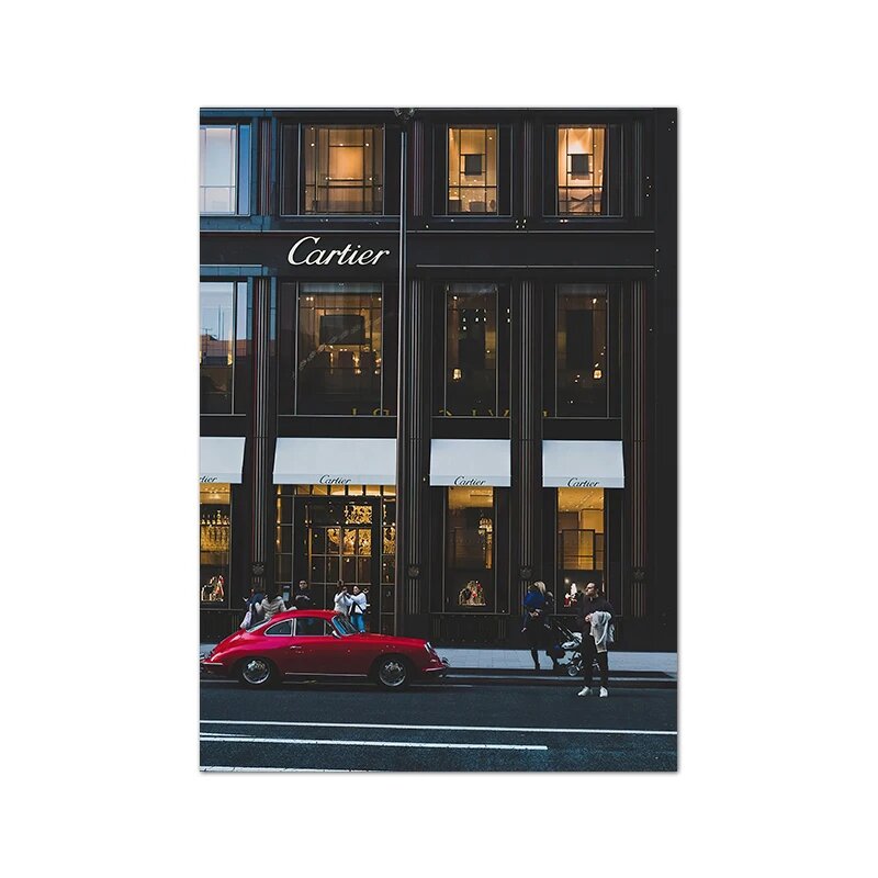Красный фотоплакат Cartier, 30x40 см, PB6504