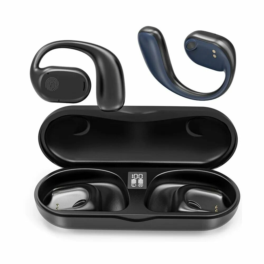 Наушники с открытым ухом, беспроводные наушники Bluetooth 5.3 Настоящие ухом и заушными дужками Спортивные
