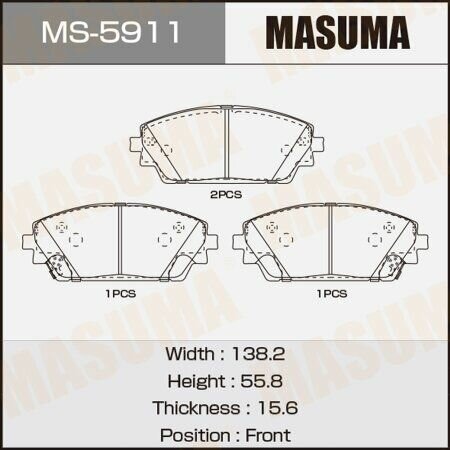 MS-5911 Тормозные колодки дисковые MAZDA 18-