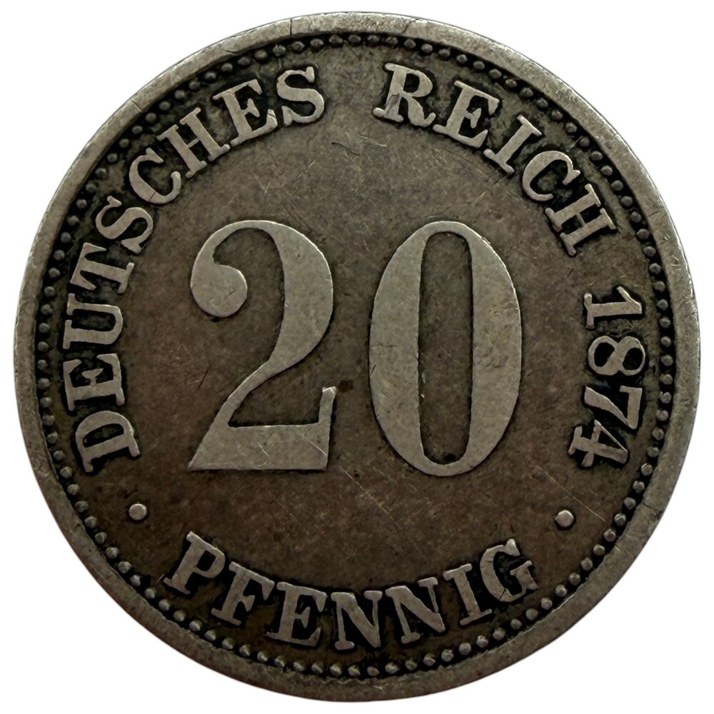 Германская империя 20 пфеннигов 1874 г. (A)