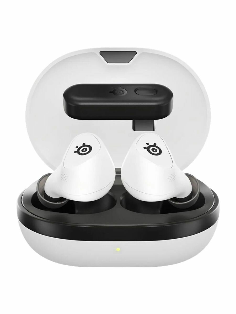 SteelSeries Наушники беспроводные с микрофоном Bluetooth, белый
