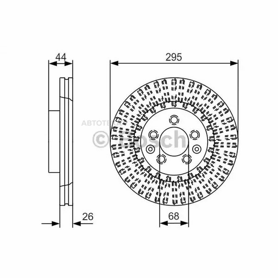 Тормозной диск передний BOSCH 0986479D16