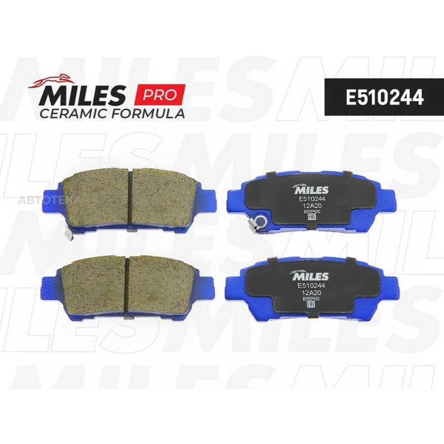 Колодки тормозные TOYOTA AVENSIS VERSO 2.0 01-/PREVIA 00- зад. Ceramic PRO MILES E510244