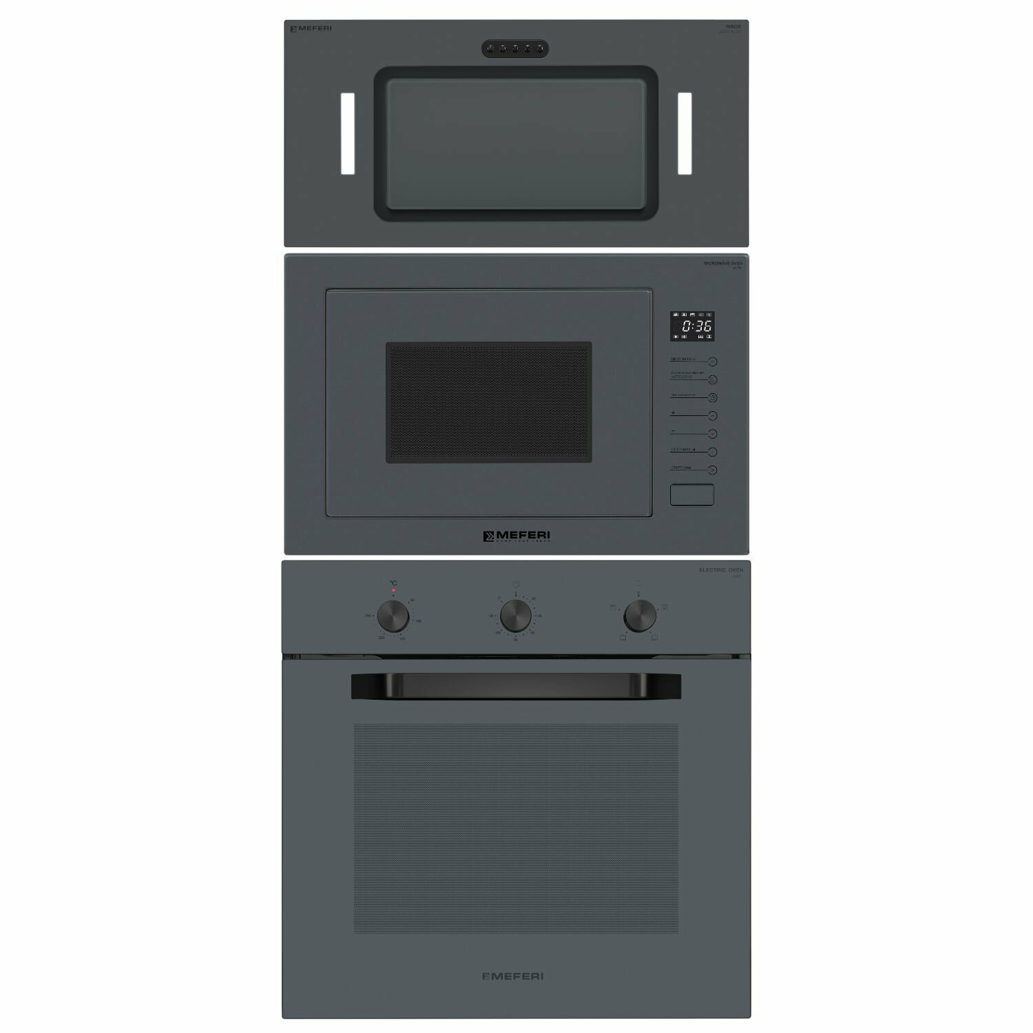 Комплект встраиваемой техники MEFERI 60см серый MS60GR32
