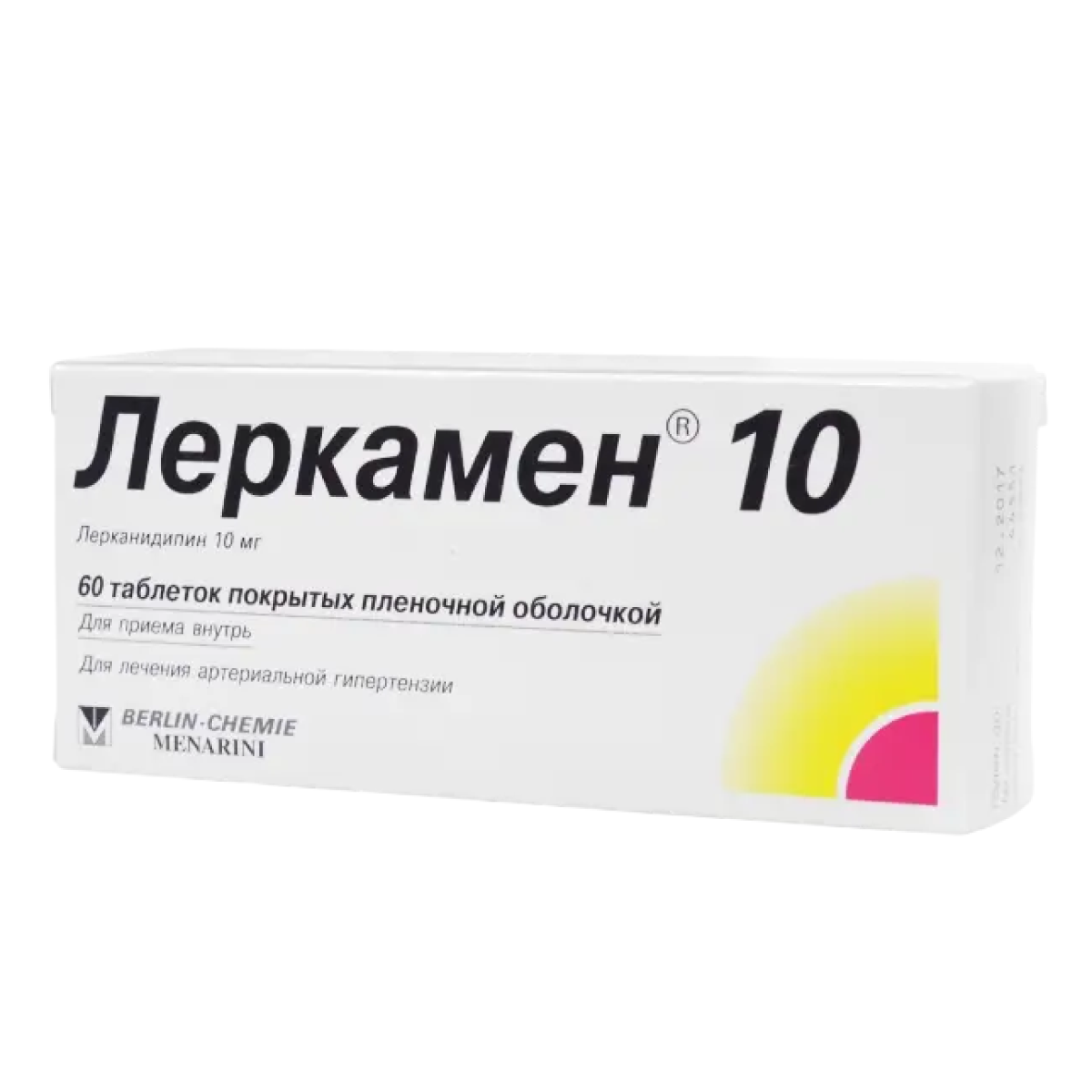 Леркамен 10, таблетки покрыт. плен. об. 10 мг, 60 шт.