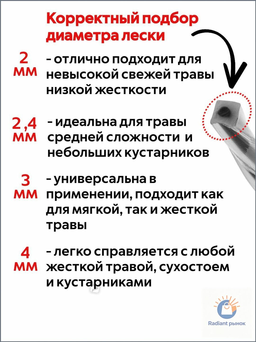 Леска для триммера 3 мм 15 м, с жилой, премиум качество, для газона — фото 1