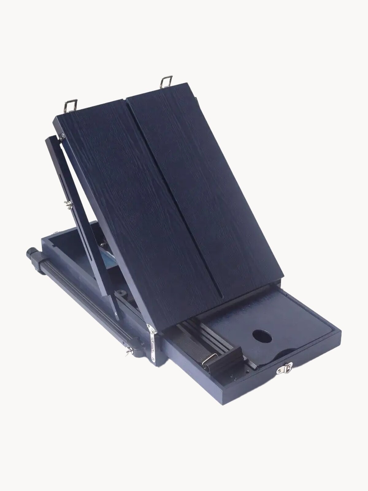 Этюдный ящик Малевичъ МЛ-80, деревянный этюдник мольберт, индиго