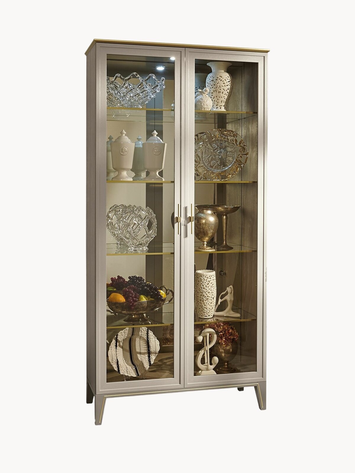 Витрина Dana Palmari P5240 2 дв. с зеркалом полки стекло 4 шт