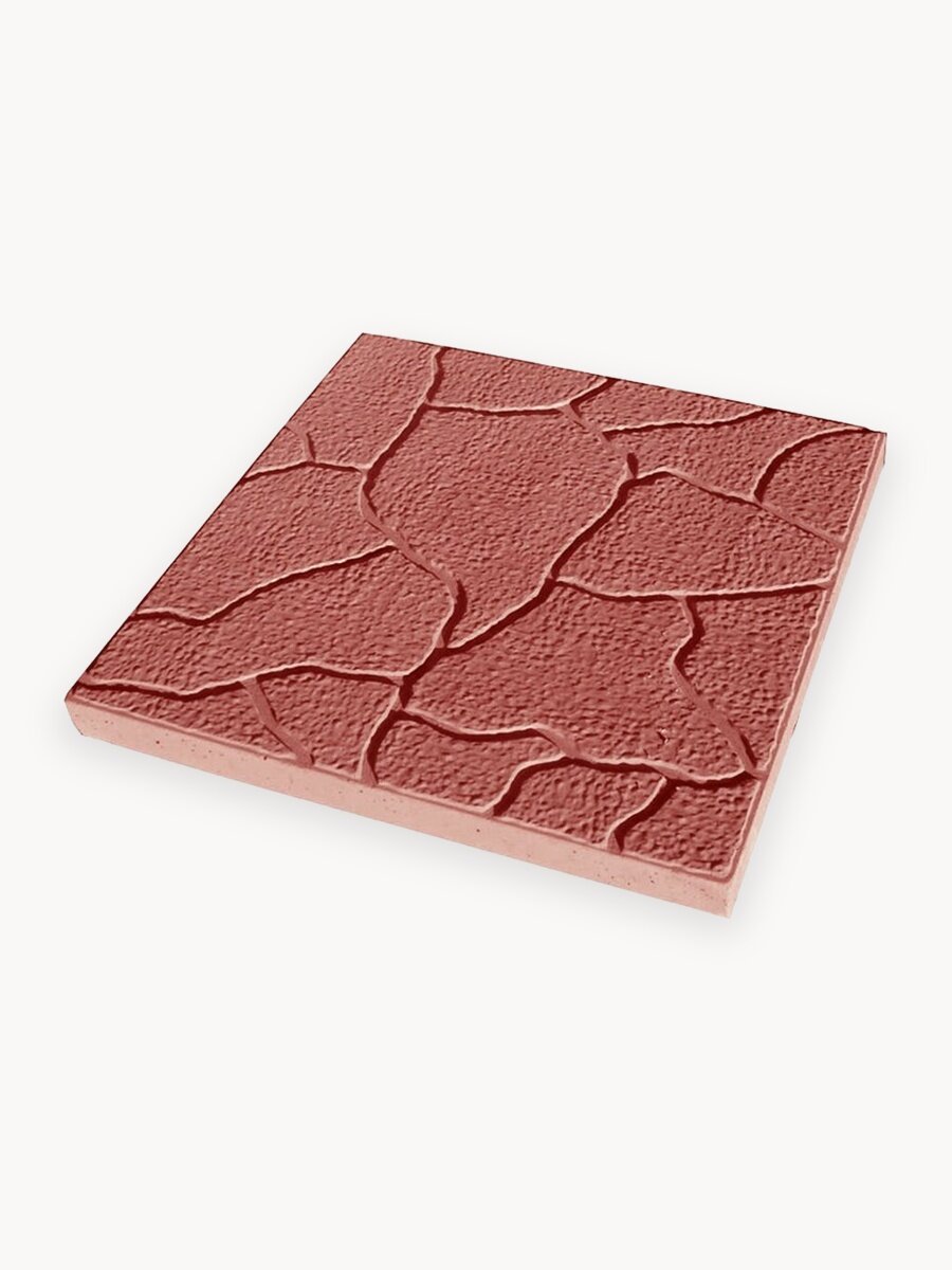 Плитка тротуарная Тучка красная 300х300х30мм эконом