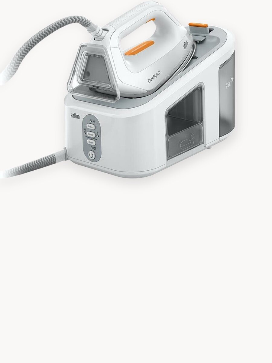 Парогенератор BRAUN CareStyle 3 IS3132WH (Цвет: Белый/Серый; Подошва: EloxalPlus)