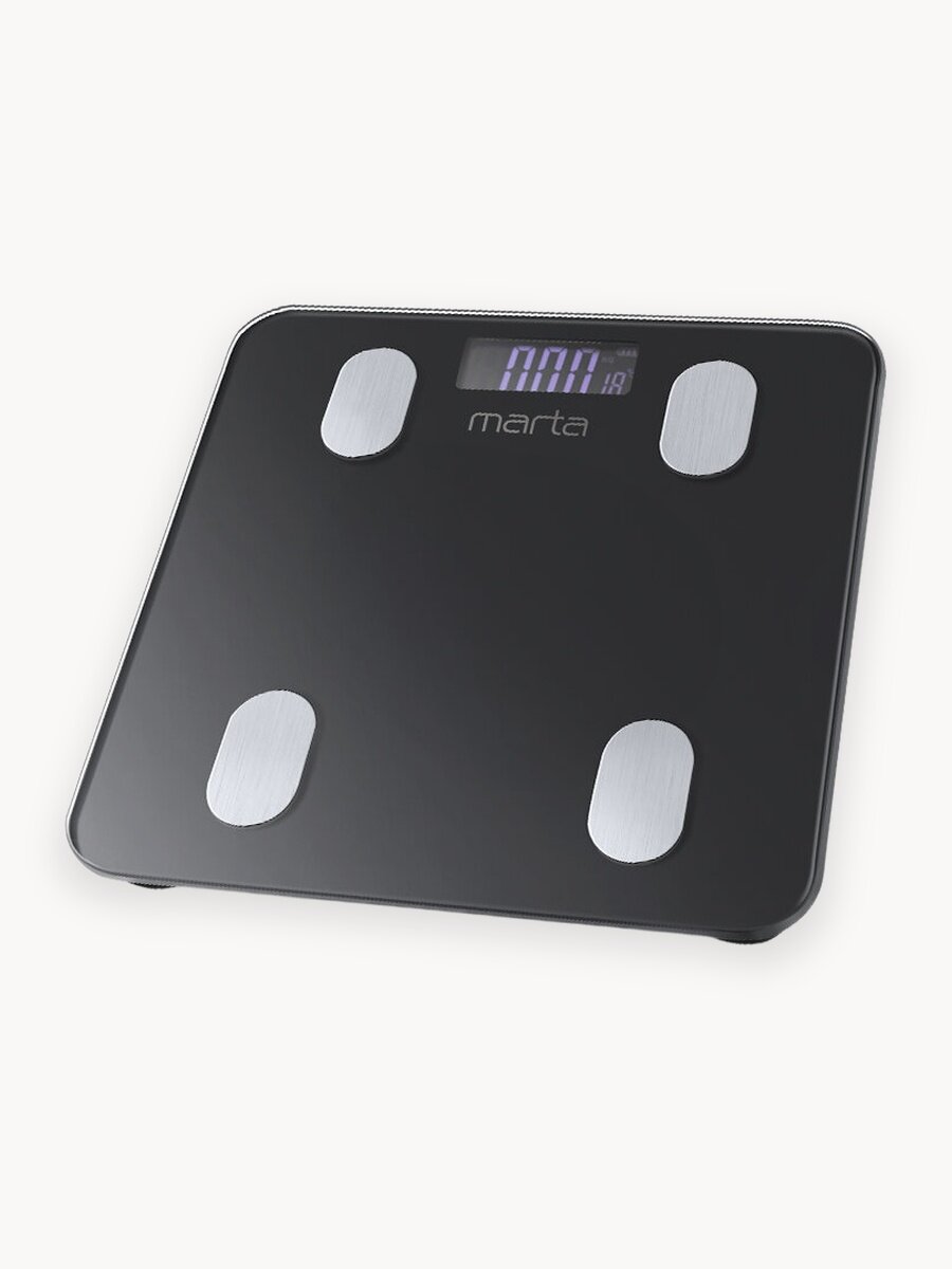 Весы MARTA MT-1683, для умного дома, Bluetooth, до 180 кг, точность 50г, черные