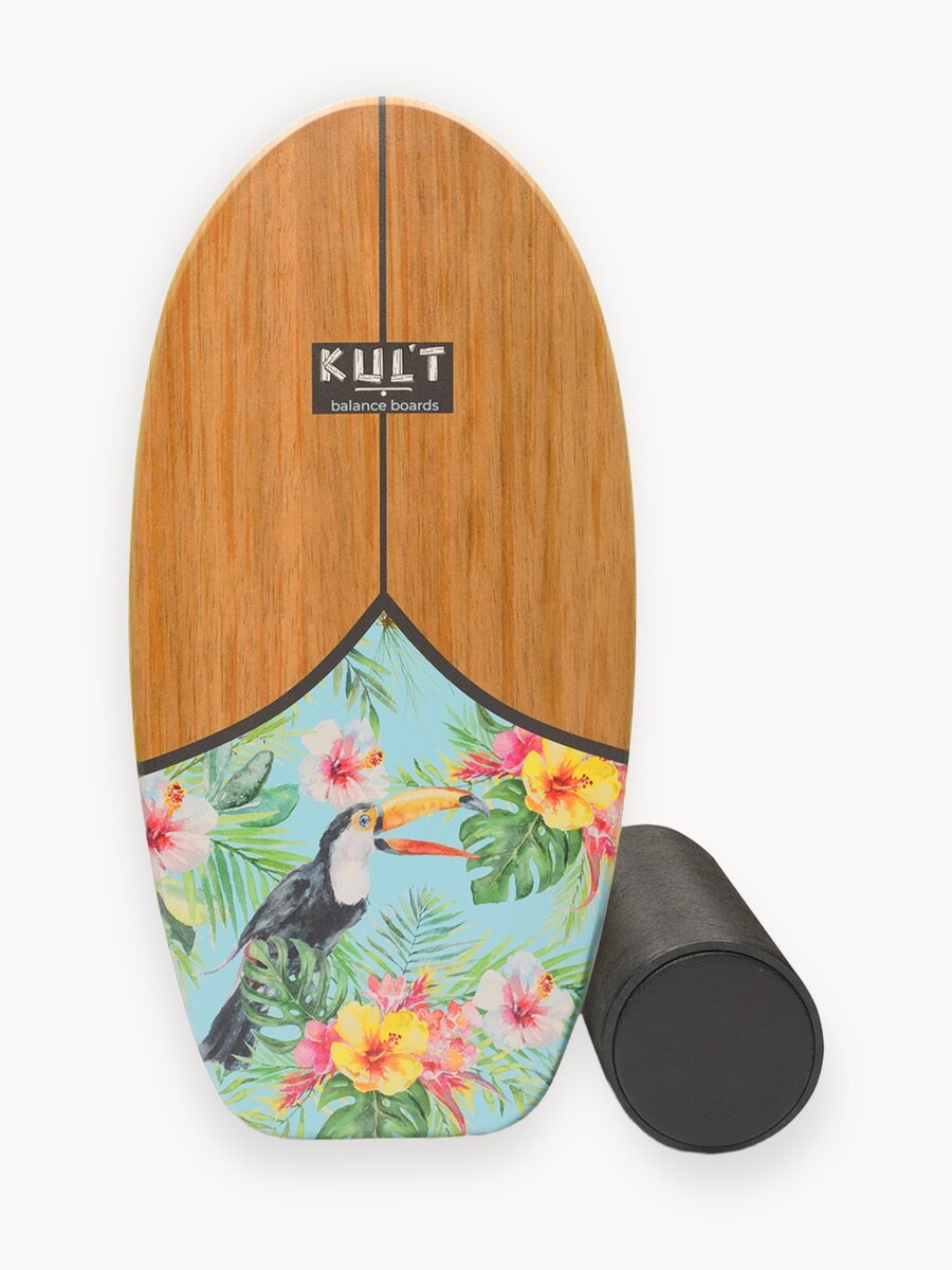 Баланс борд Культ "Balansboard"ru с роликом 16 см / Балансировочная доска Тукан