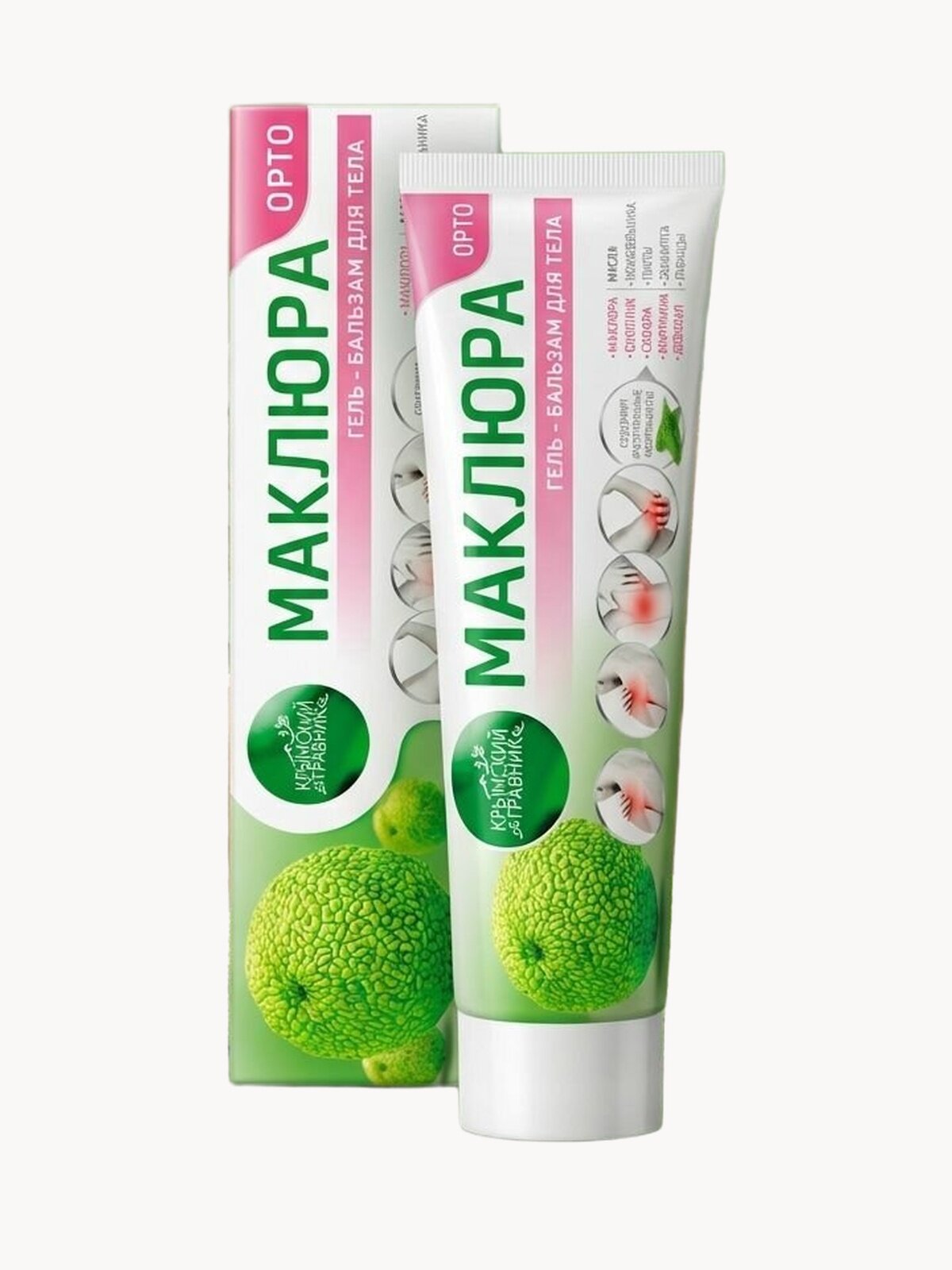 Гель-бальзам для тела Орто Маклюра при болях в суставах и отложении солей натуральный состав 100 г