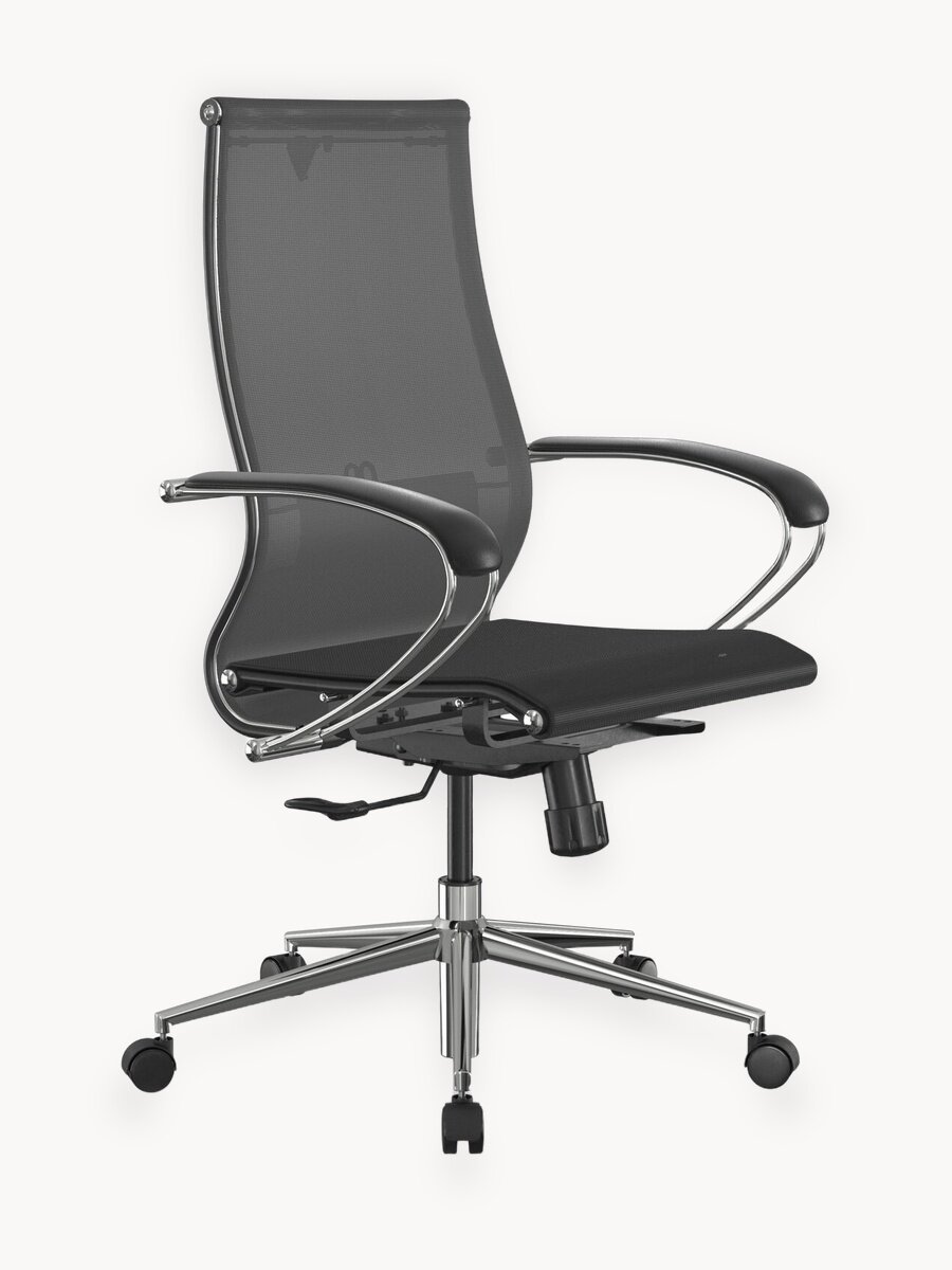 Кресло компьютерное МЕТТА-9/подл.131/осн. Synchro 052 серый/черный