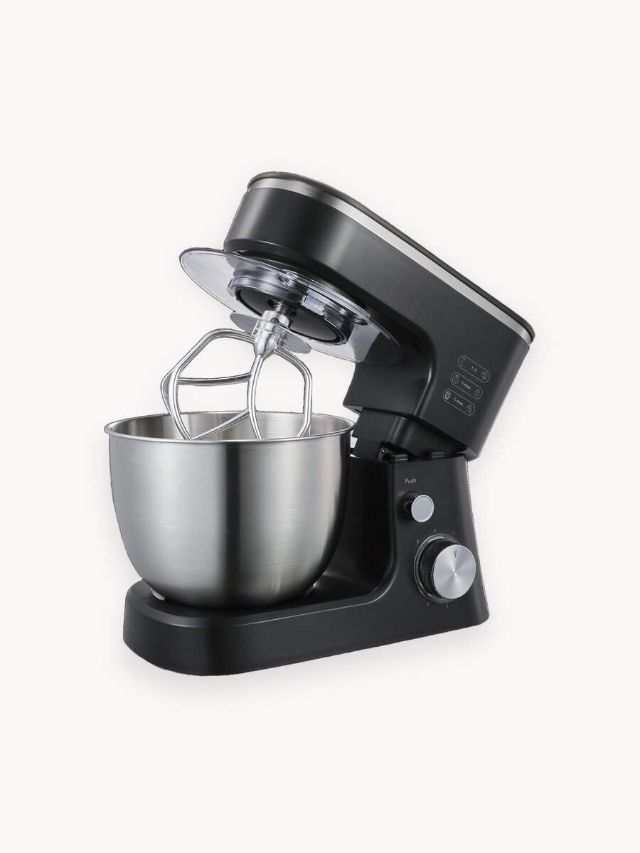 Планетарный миксер Futula HM10 черный, 3 насадки, 6 скоростей, 1200 Вт