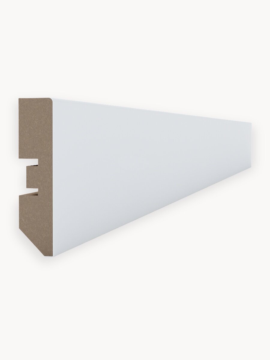 Плинтус №1 саваш 2070*70*16 мм Белый - 15 шт.