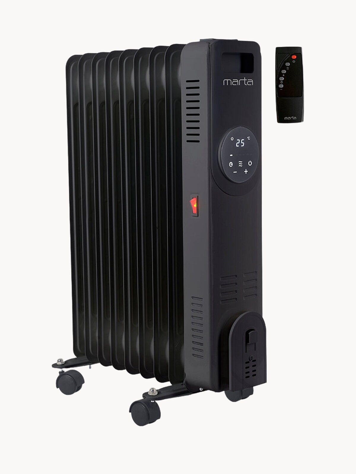Обогреватель конвектор масляный радиатор MARTA MT-OH2431B черный