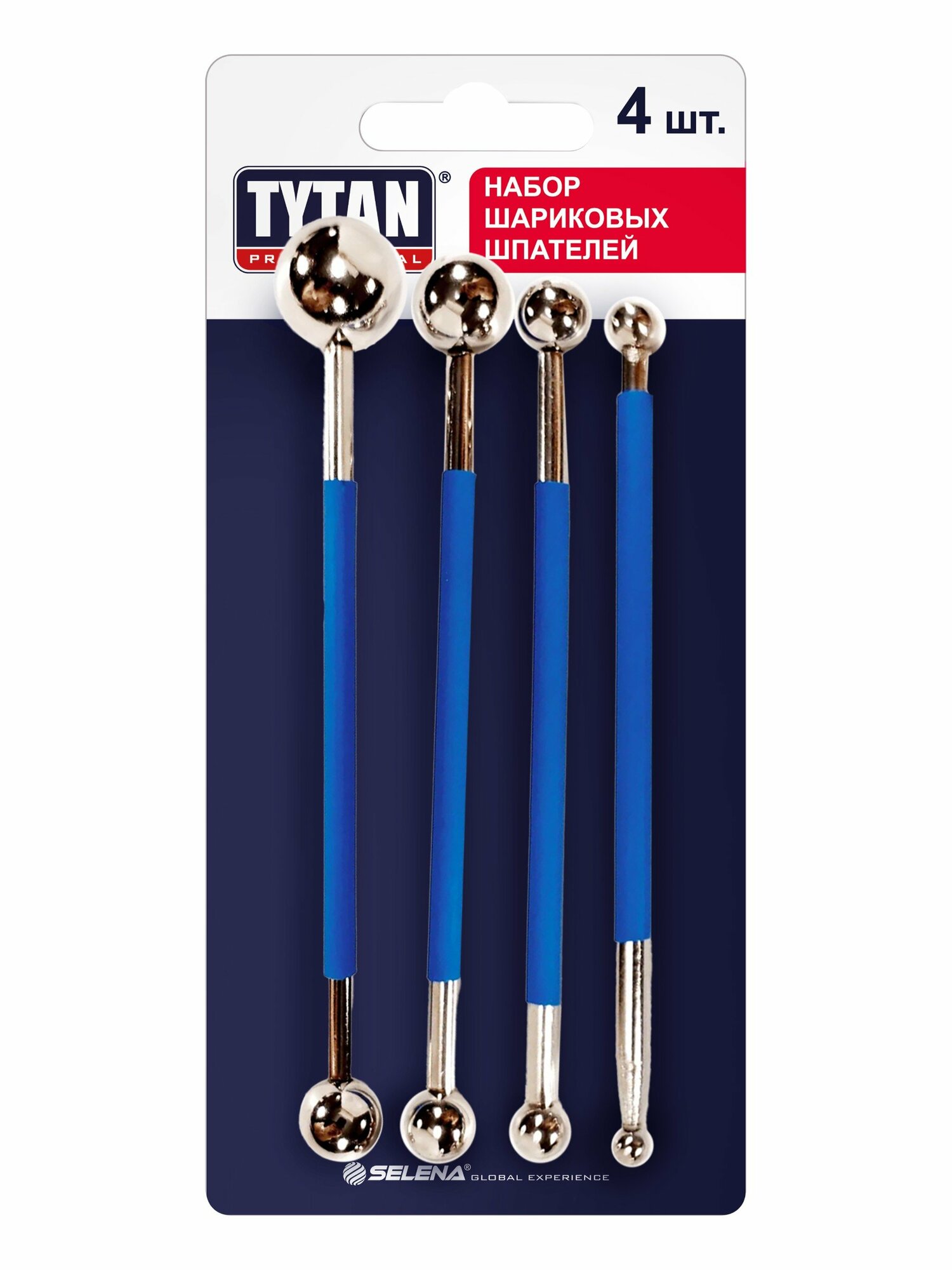 Набор шариковых шпателей для затирки и выравнивания Tytan Professional 4 шт 56204