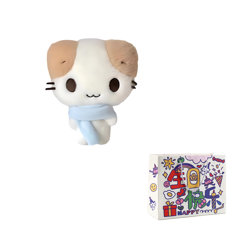 Подарочный пакет унисекс JIHUIMAO Милый с рисунком медвежонка и цветами, 15CM EU, Cotton Candy Cat