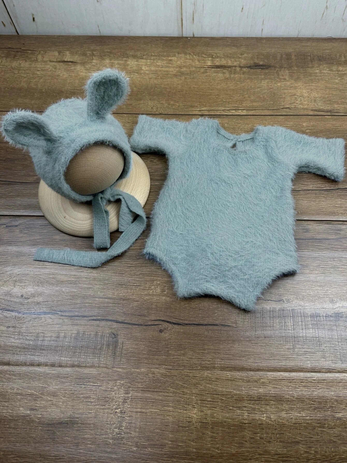 Реквизит для фотосессии: костюм кролика для новорожденных, очки Серый, light blue